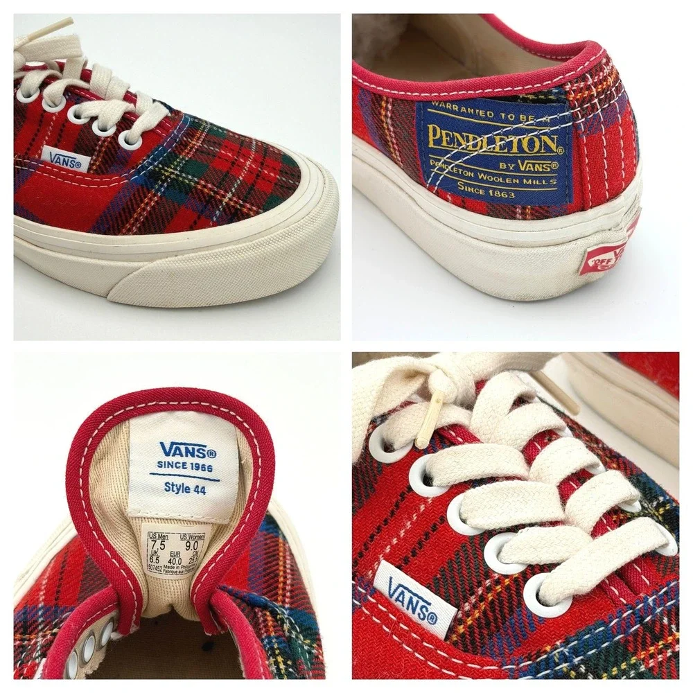 Vans | Shoes | Vans X Pendleton Style 44 Tartan Plaid Sneakers Men 75 ...